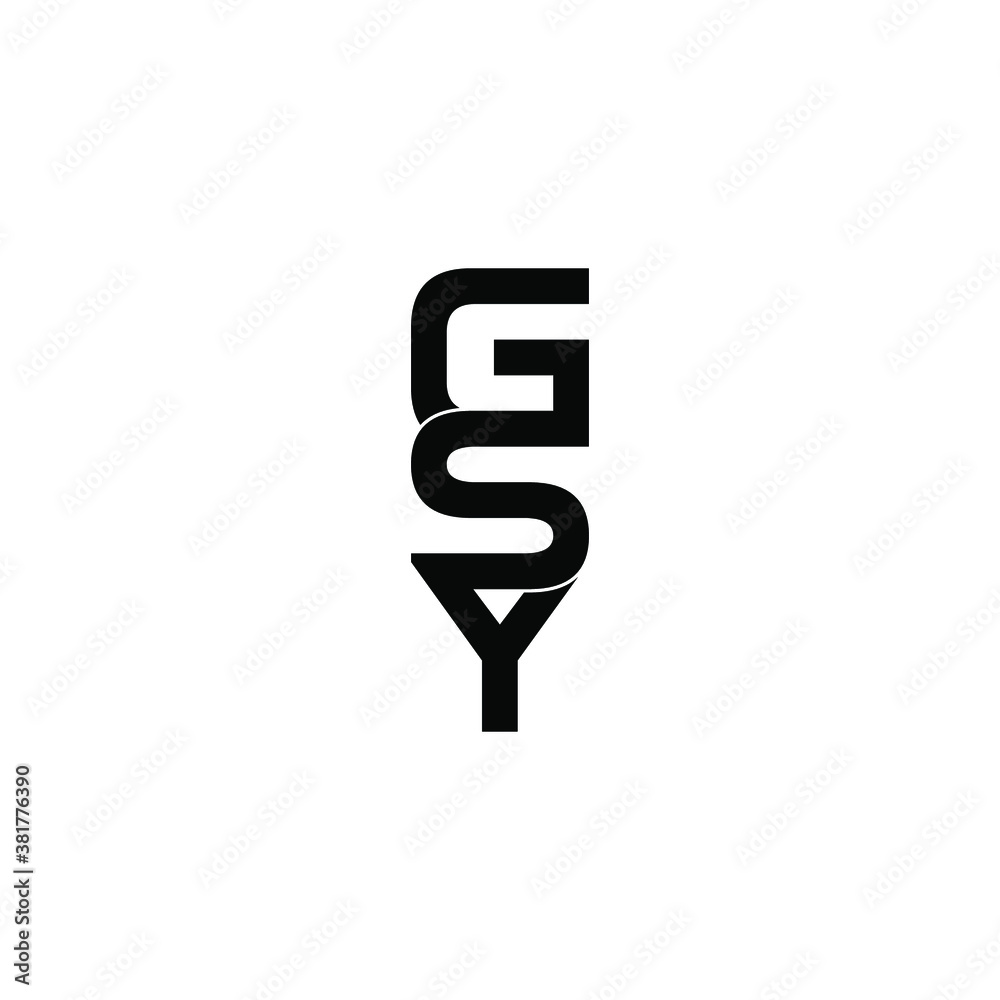 gsy letter original monogram logo design Stock Vector | Adobe Stock