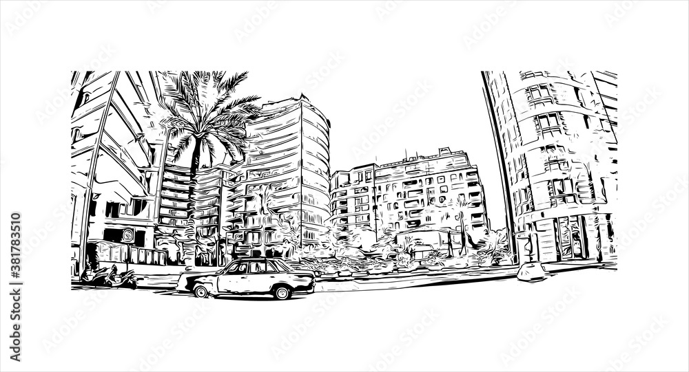 Building view with landmark of Beirut is the capital and largest city ...