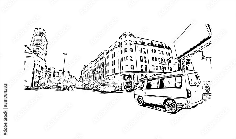 Building view with landmark of Beirut is the capital and largest city ...