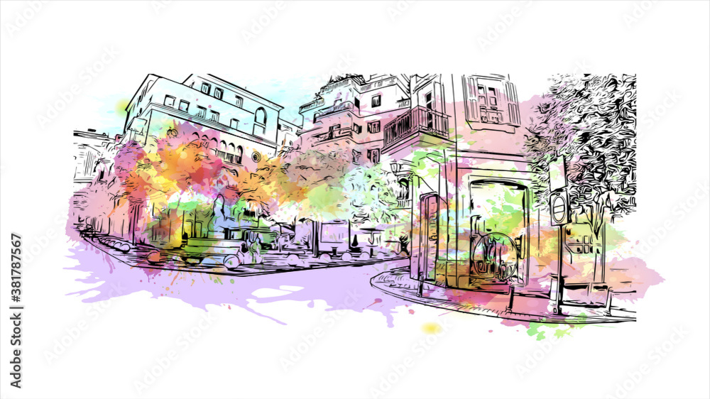 Building view with landmark of Beirut is the capital and largest city ...