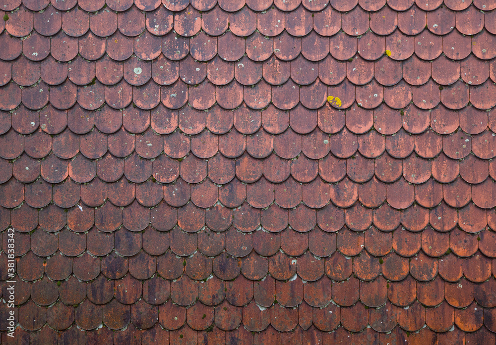 Tiled roof in Germany, Europe. Travel picturesque background and ...