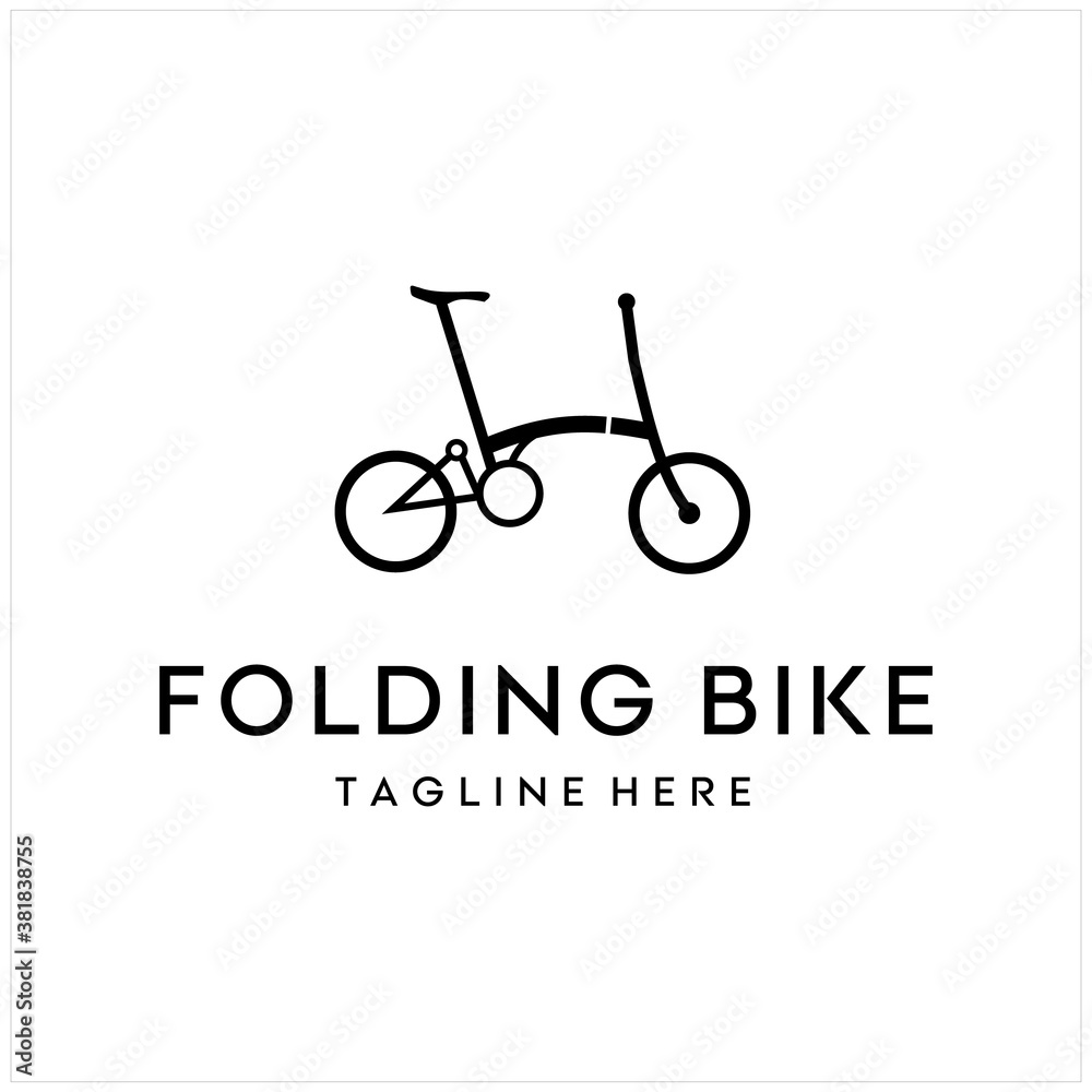 Folding Bike Vector Illustration Logo Design Inspiration Stock Vector ...
