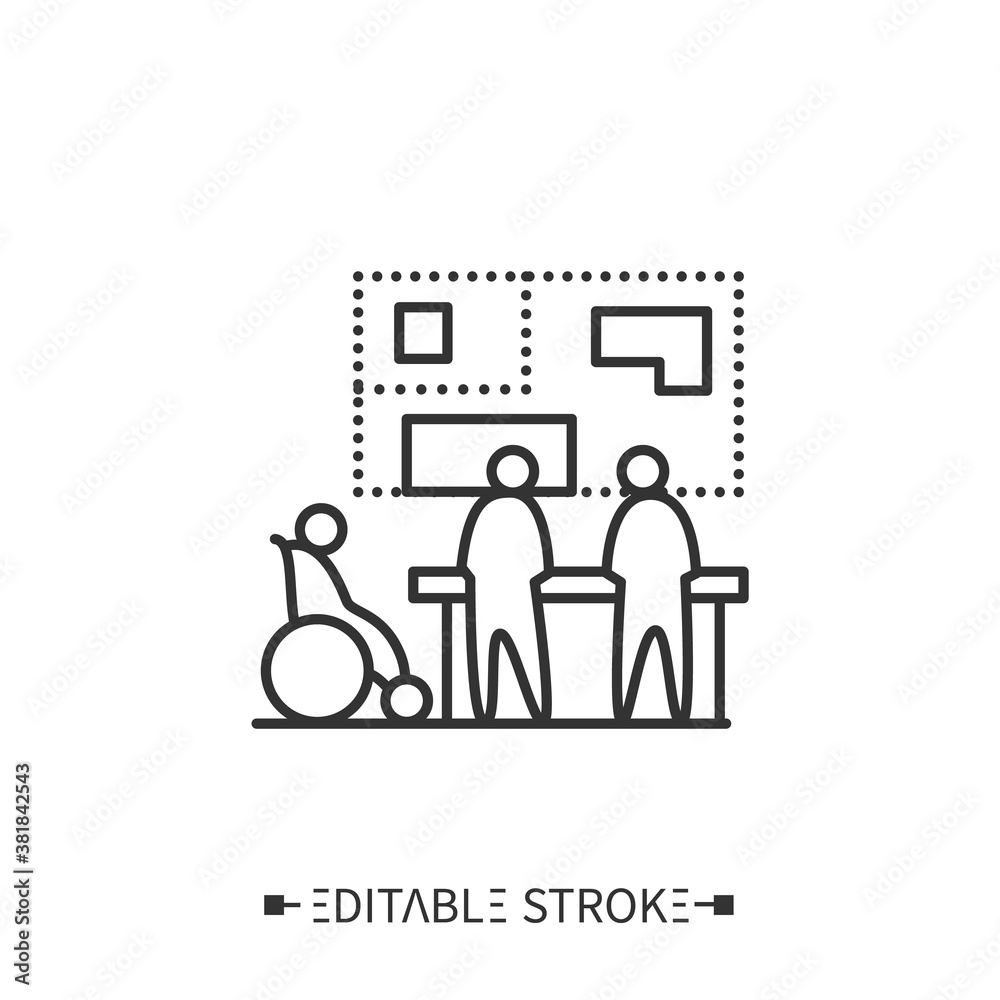 Planning of city line icon. Infrastructure development. Smart city for ...