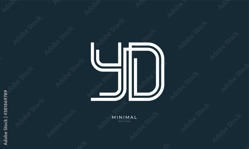 alphabet letter icon logo YD Stock Vector | Adobe Stock
