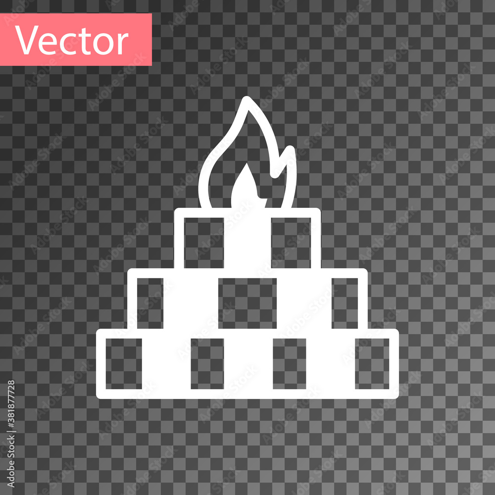 White Yagna icon isolated on transparent background. Vector. Stock ...