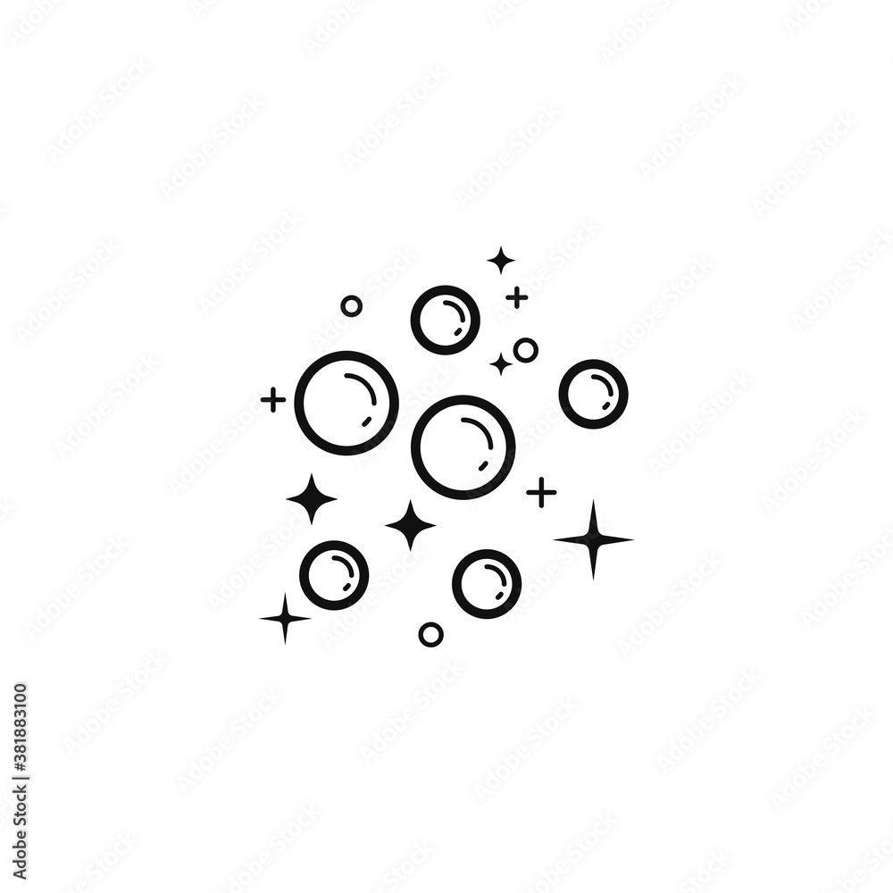 Cleaning bubble icon for your website, logo, app, UI, product print ...