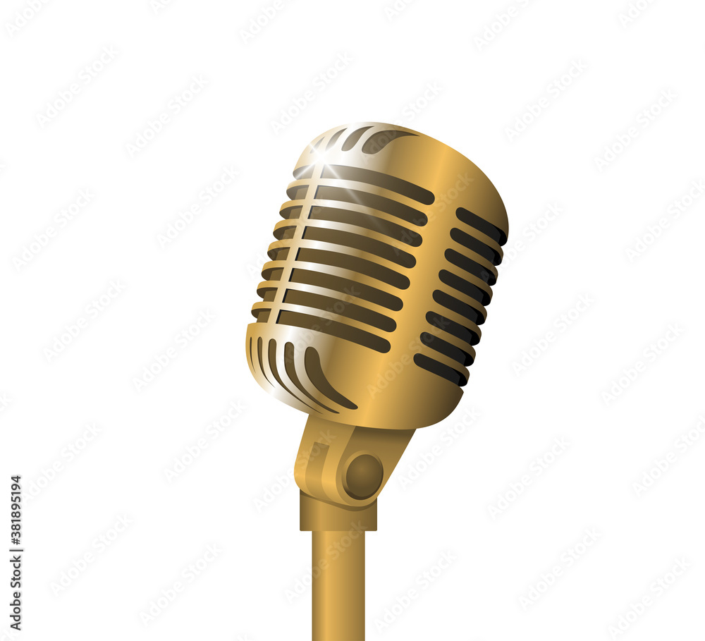 Gold Recording Studio Microphone