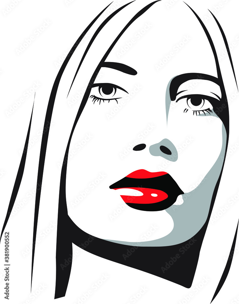 Sexy Girl Model Design Illustration Stock Vector | Adobe Stock