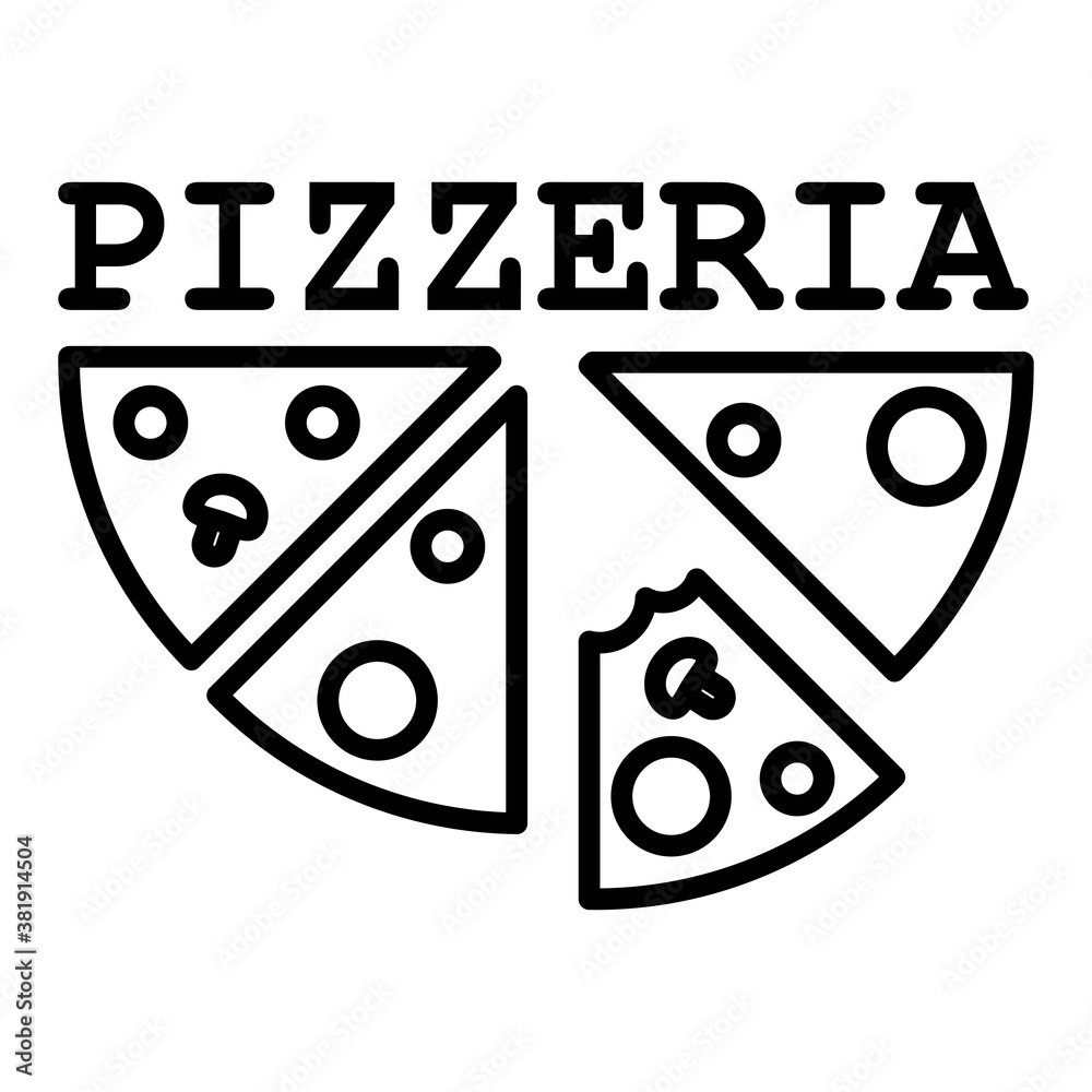 Pizzeria logo sketch. Logo design for your pizzeria or restaurant menu ...