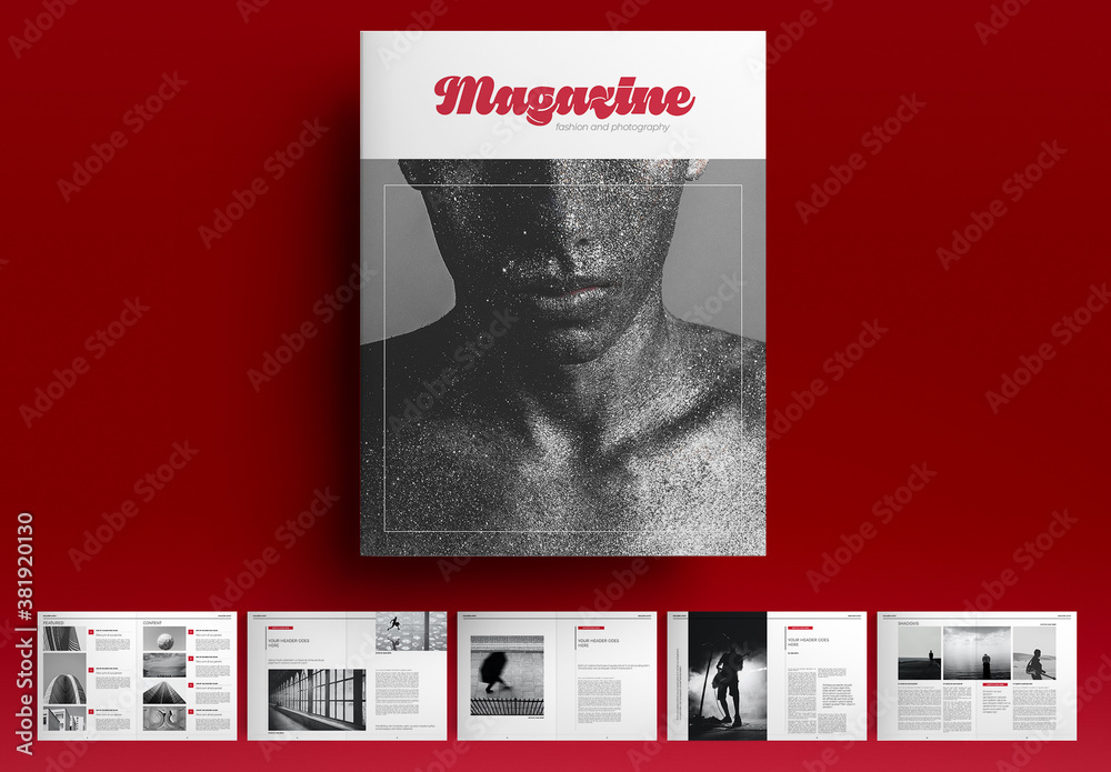 Art Magazine Layout Stock Template | Adobe Stock