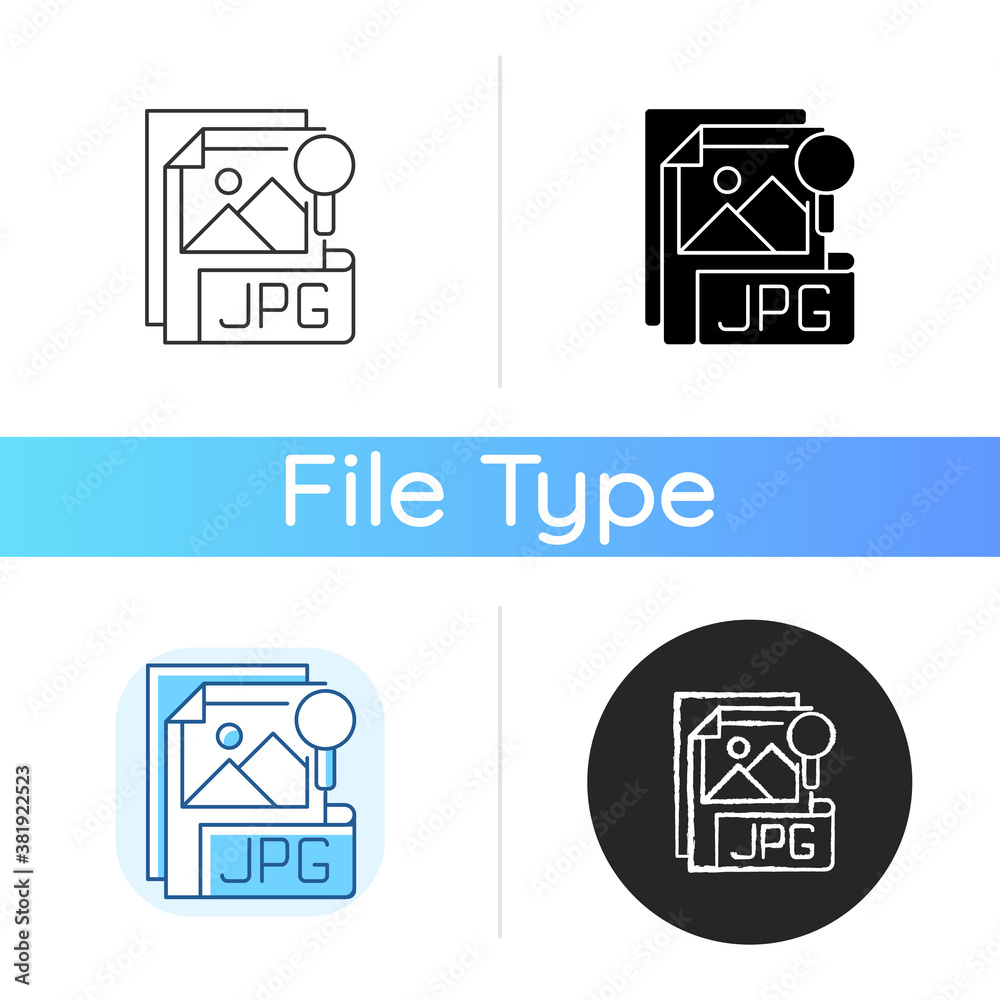 JPG file icon. Compressed image format. Digital images. JPEG. Lossless ...