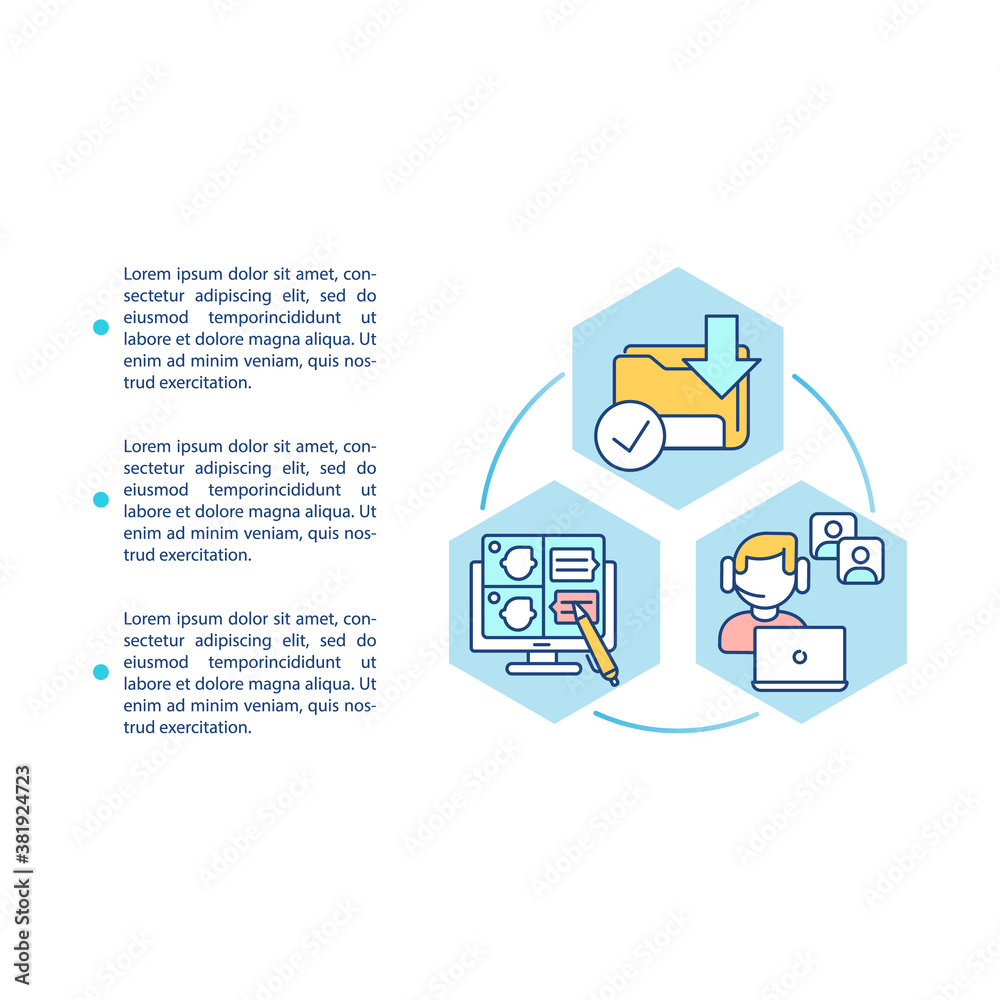Workforce analytics software concept icon with text. Employee ...