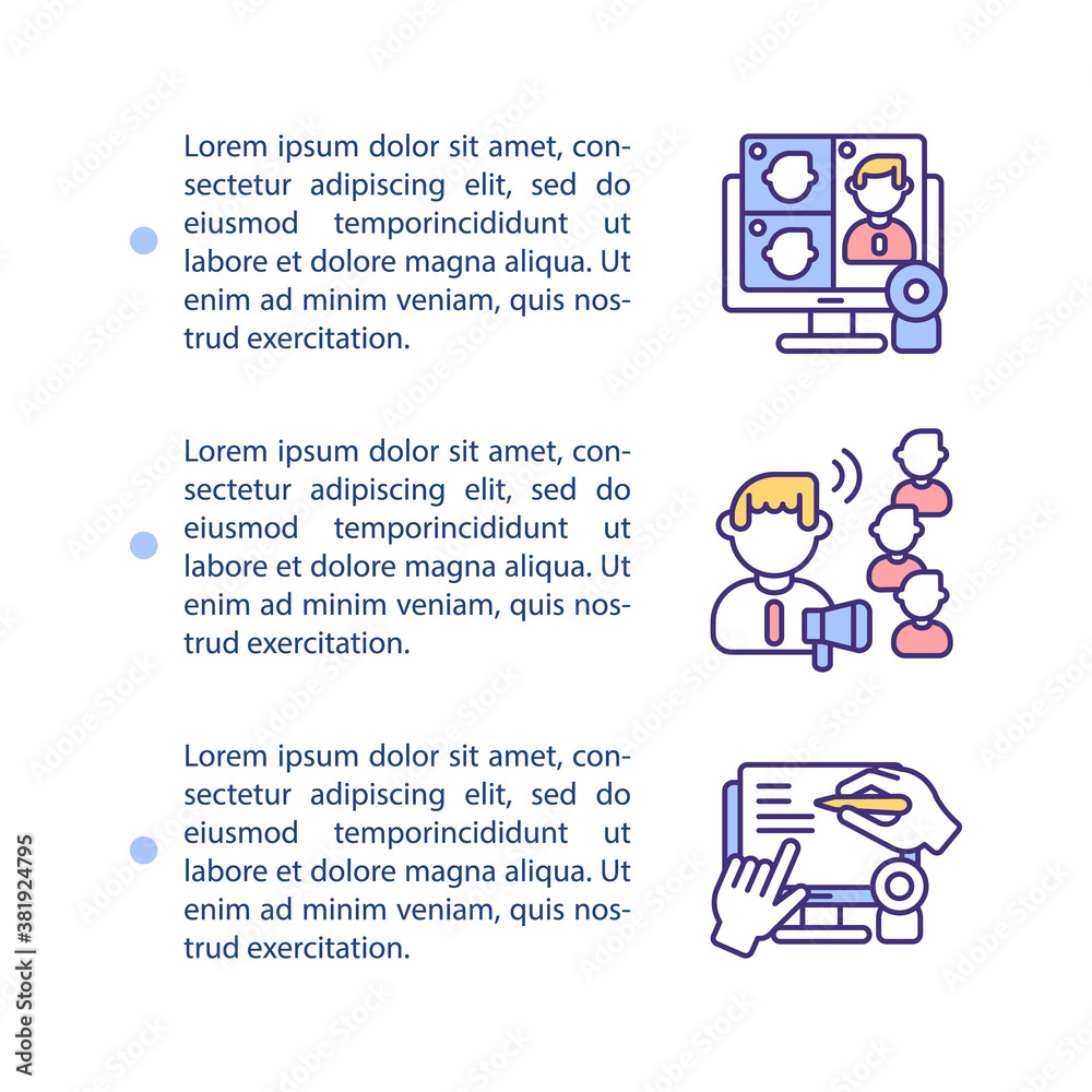 Remote team management concept icon with text. Software tools. Online ...