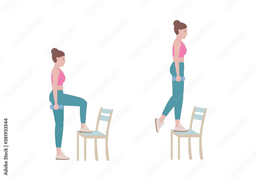 Exercises that can be done at-home using a sturdy chair. Grab a ...