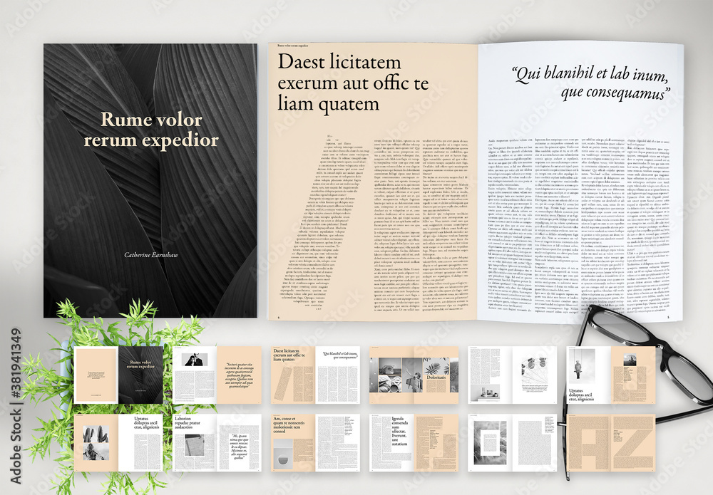 Modern Book Layout Stock Template | Adobe Stock