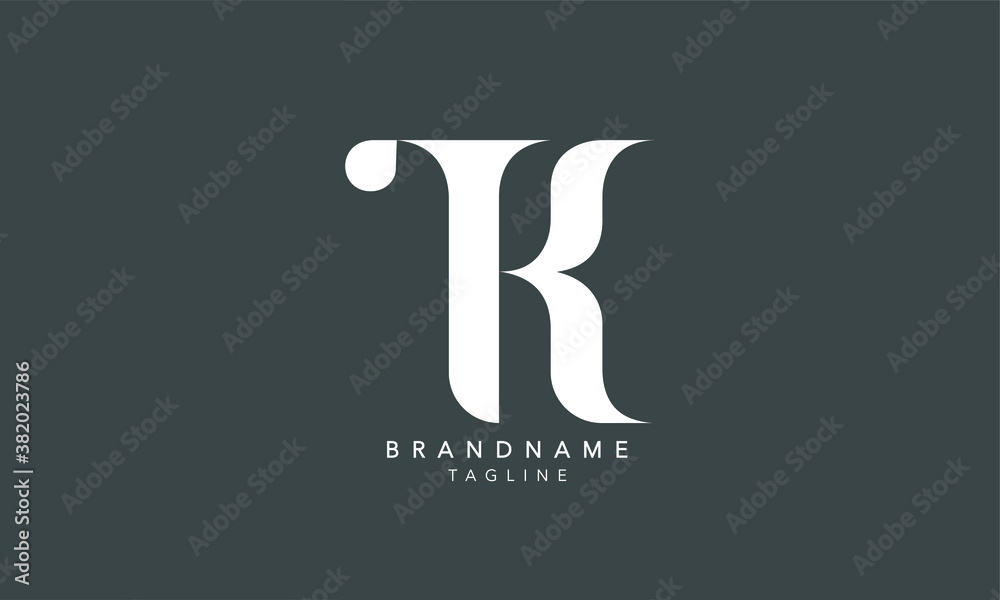 Alphabet letters Initials Monogram logo TK, KT, T and K Stock Vector ...