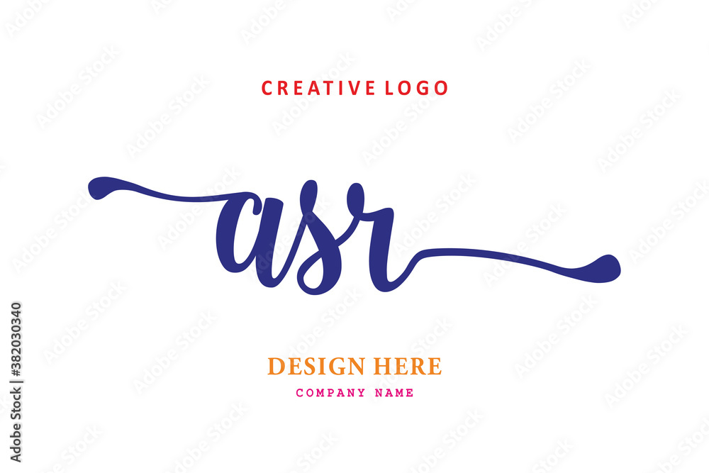 The simple ASR layout logo is easy to understand and authoritative ...