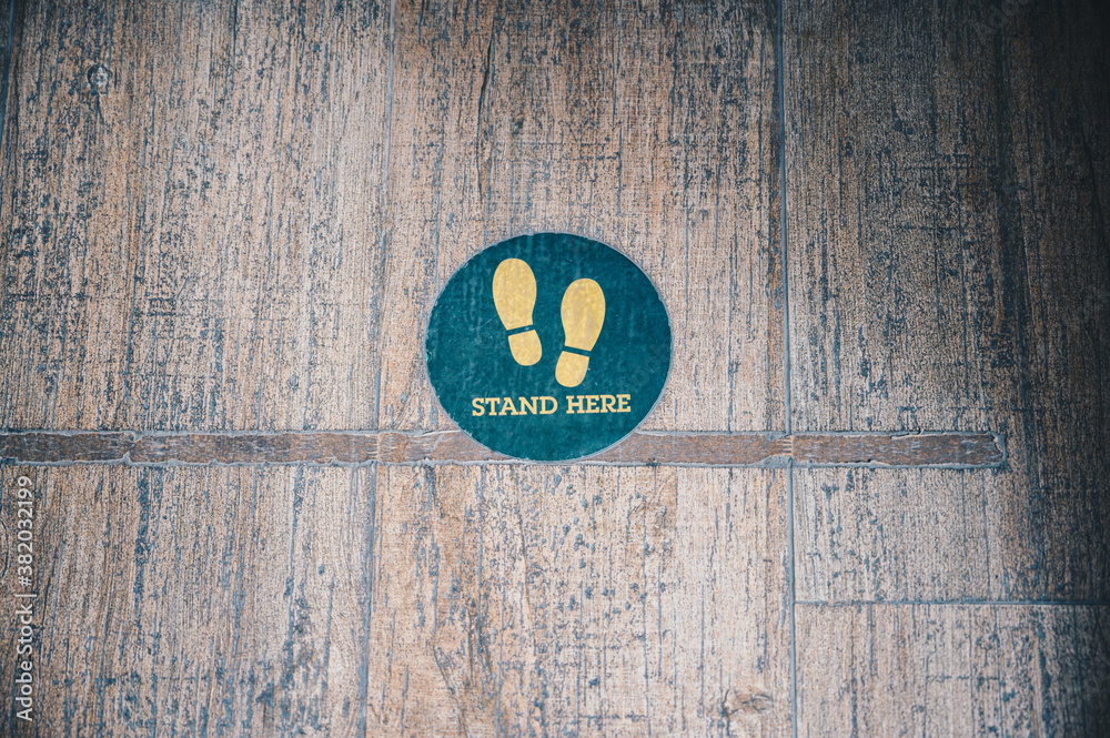 Sticker marking for notice someone waiting for their queue by keep ...