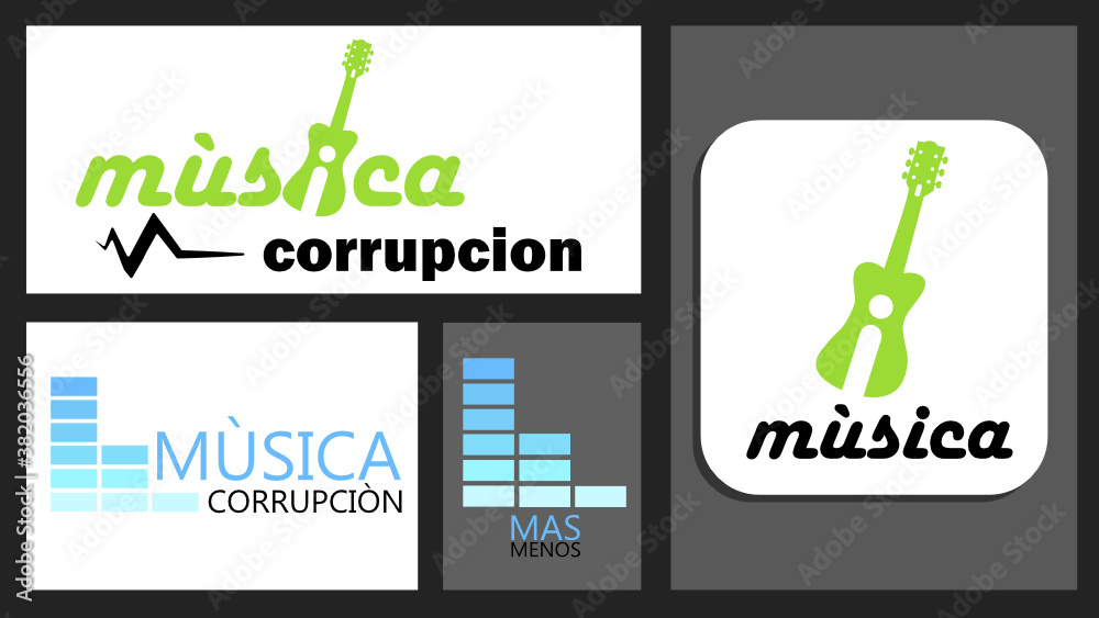 logo de música Stock Vector | Adobe Stock