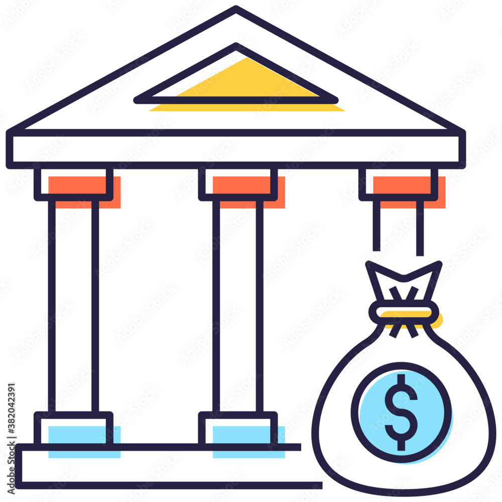 Bank Savings Vector Stock Vector | Adobe Stock