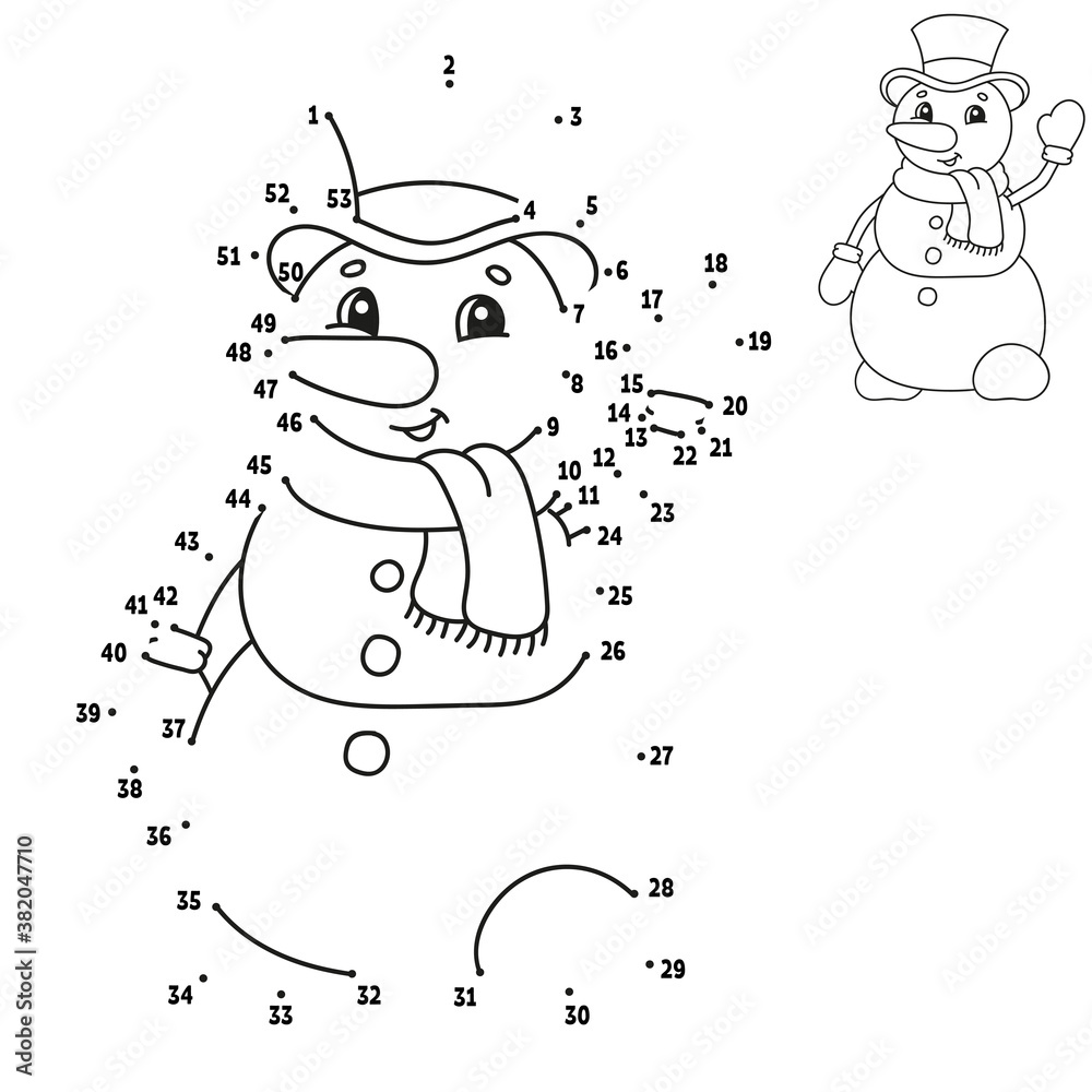 Dot to dot. Draw a line. Handwriting practice. Learning numbers for ...