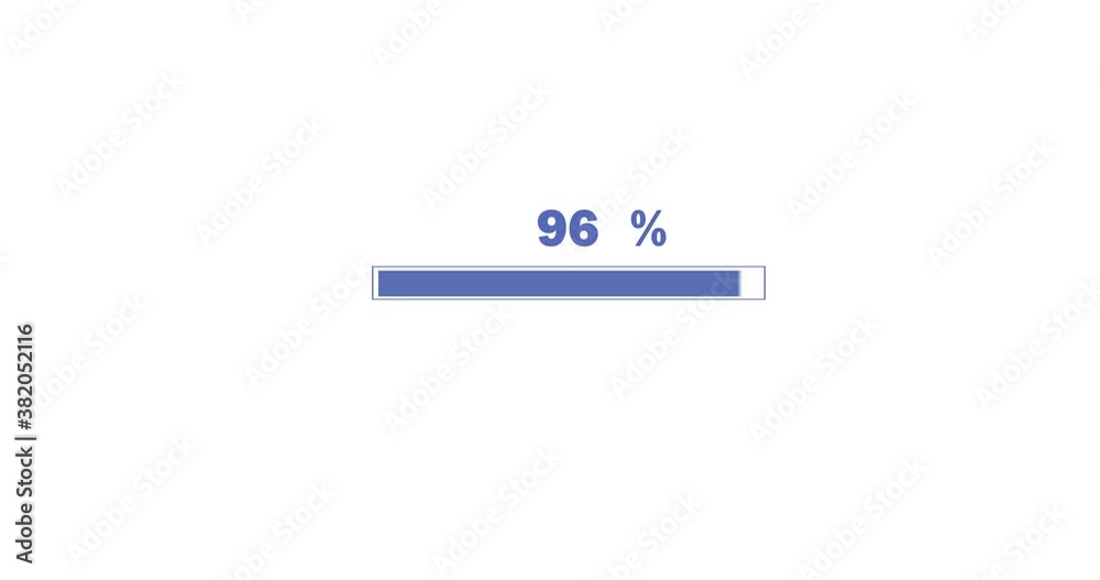 Animated loading bar, progress bar percentage. Purple bar with white ...