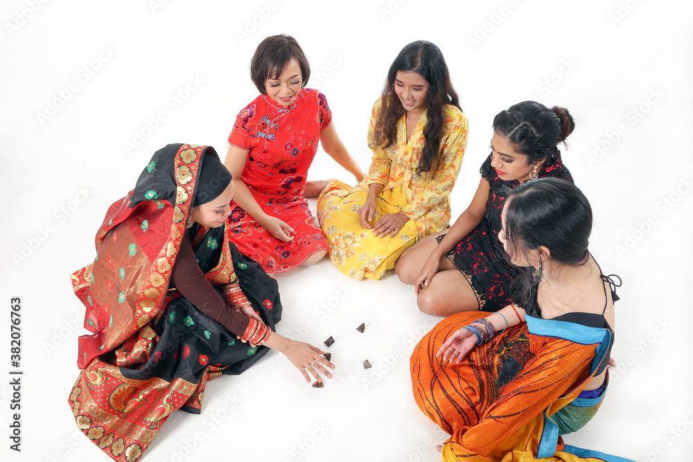 South east Asian Malay Chinese Indian race ethnic origin woman wearing ...