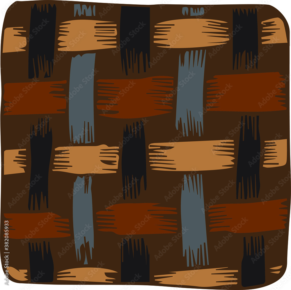 Rounded corner square with a pattern inside. Squared pattern for ...