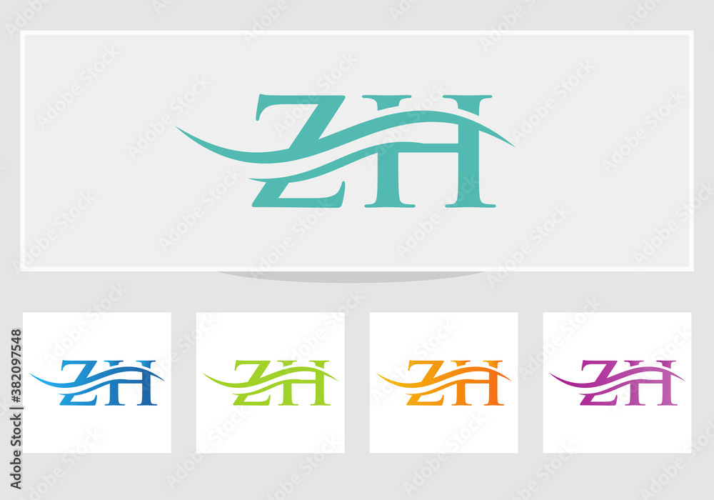 ZH Logo Vector. Letter ZH Logo Design for business and company identity ...