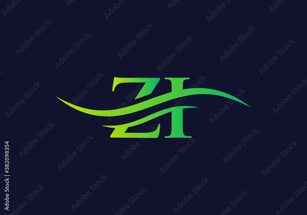 ZI logo design. Letter ZI logo template for business and company and ...