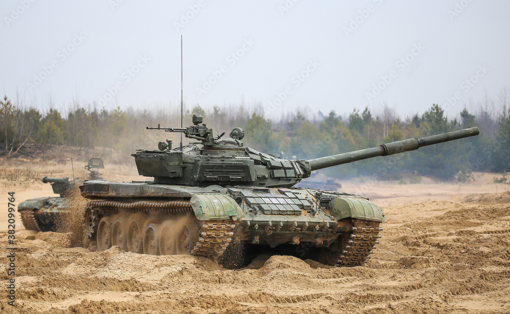 Episode of the training of Russian tankers at the training ground ...