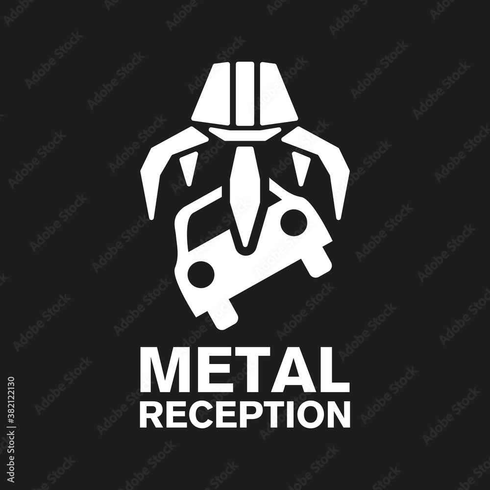 vector logo reception and utilization scrap metal Stock Vector | Adobe ...