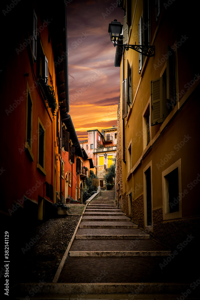 Background of italy old build stairs old style architecture city narrow ...