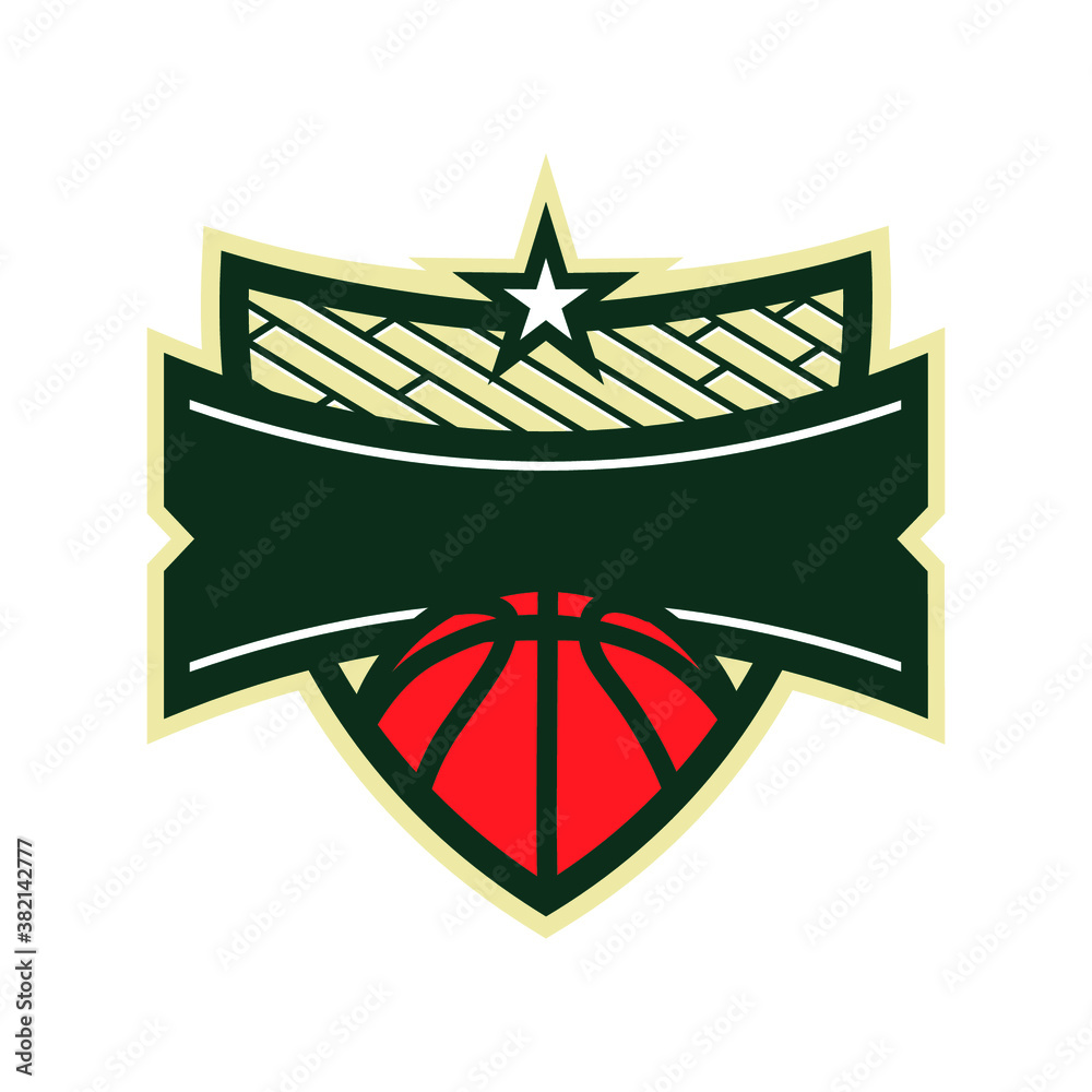 Basketball Crest Stock Vector | Adobe Stock