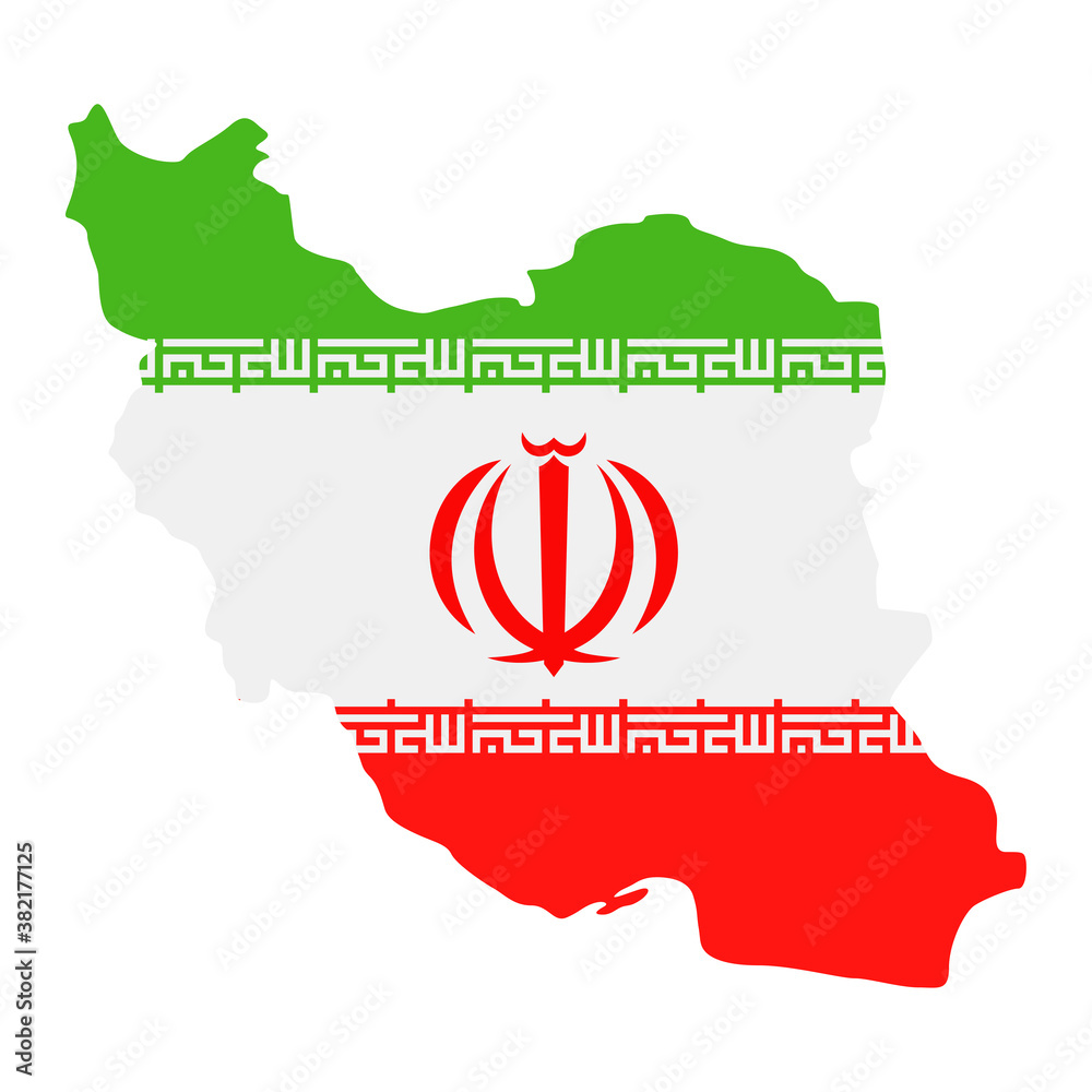 Iran Map Flag Fill Background - Vector illustation Stock Vector | Adobe ...
