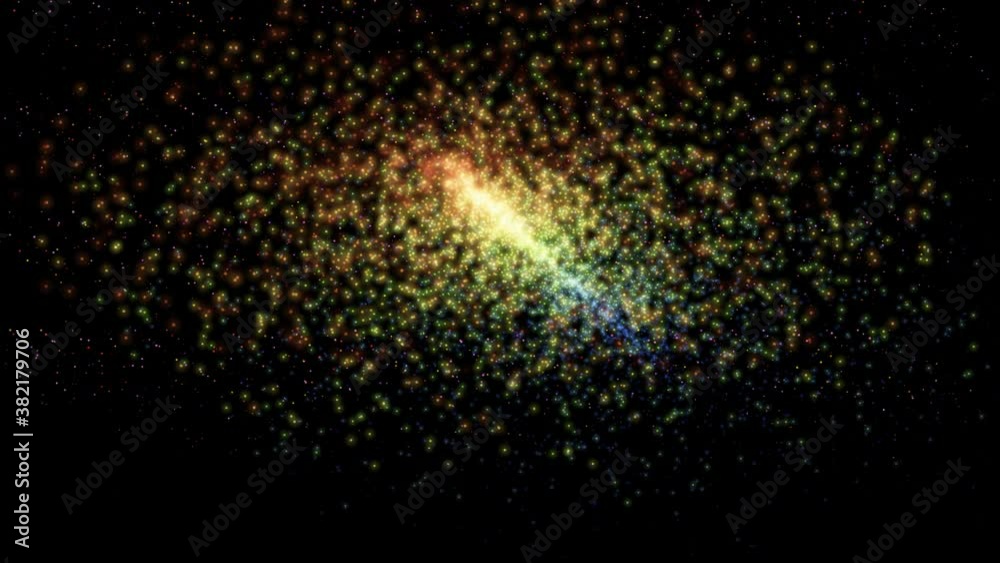 Particles animation to represent sky full of shining stars that moves ...