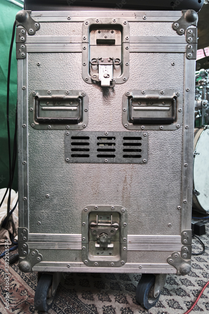 Rack touring flight cases texture background Stock Photo | Adobe Stock