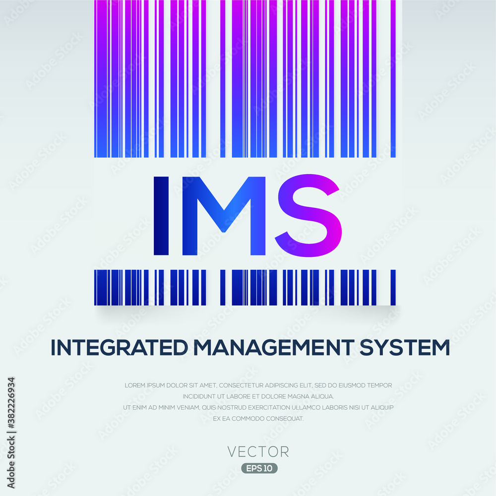 IMS mean (Integrated Management System),Vector illustration. Stock ...