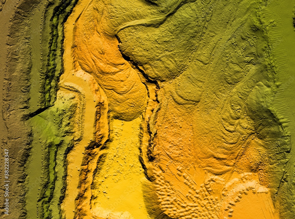 DEM - digital elevation model. GIS product made after proccesing aerial ...