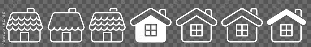 House Icon White | Home Illustration | Cottage Symbol | Mountain Hut ...