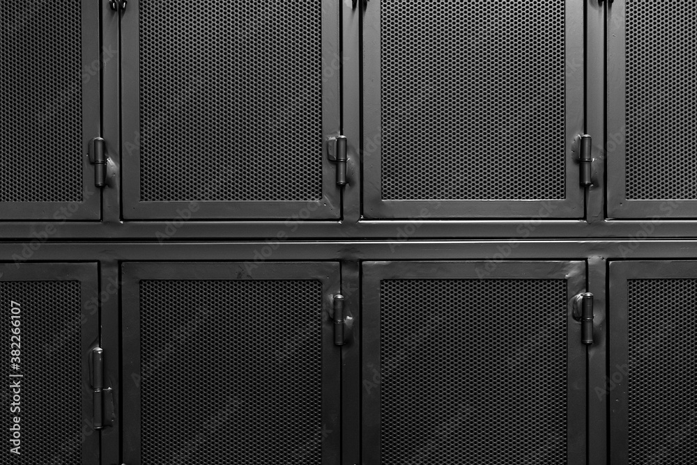 Black lockers Stock Photo | Adobe Stock