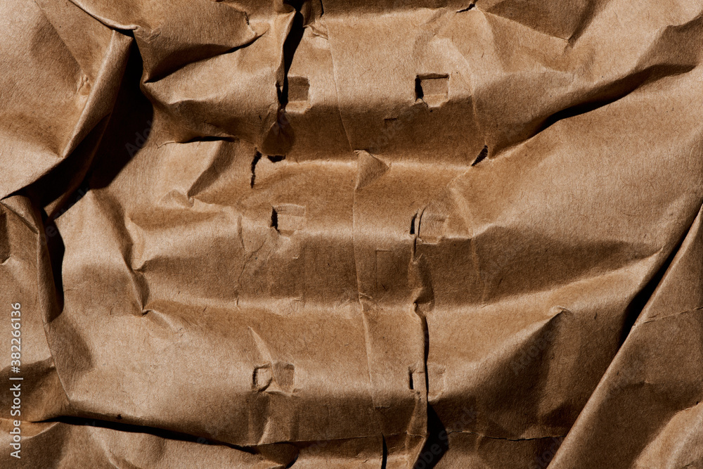 crumpled kraft paper Stock Photo | Adobe Stock