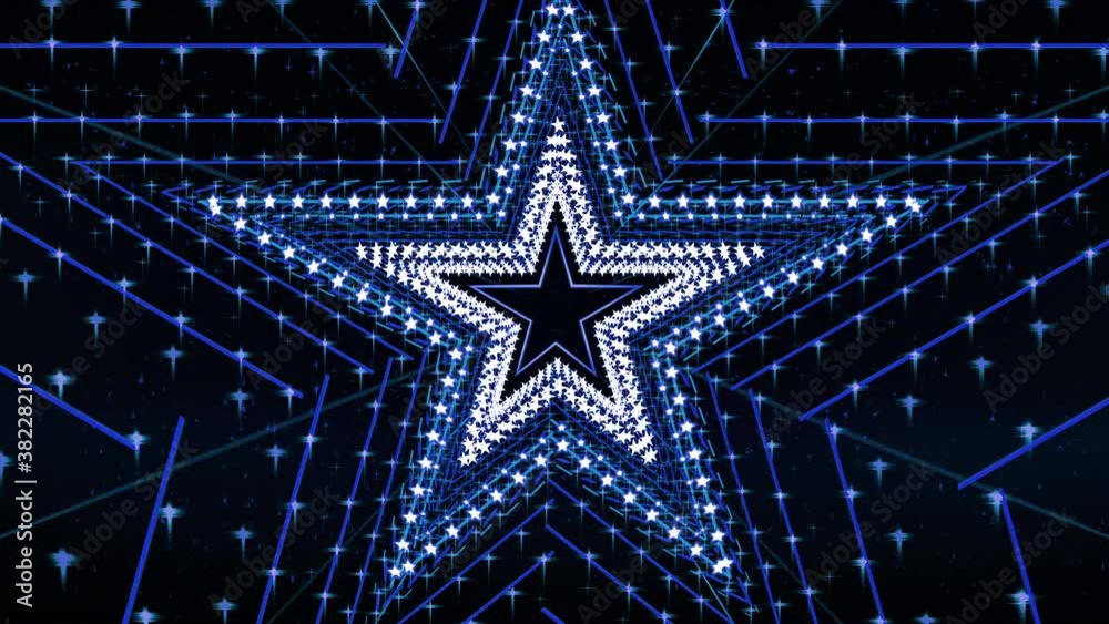 Blue Background star in Loop, stage video background for nightclub ...