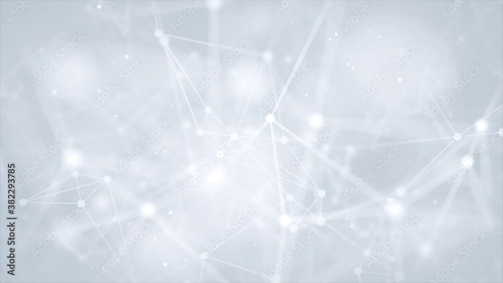 Abstract plexus loop background with connected lines and dots. Wave ...