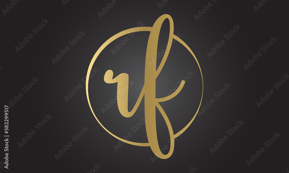 Initial rf letter logo with creative modern business typography vector ...