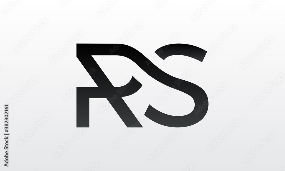 Initial rs letter logo with creative modern business typography vector ...