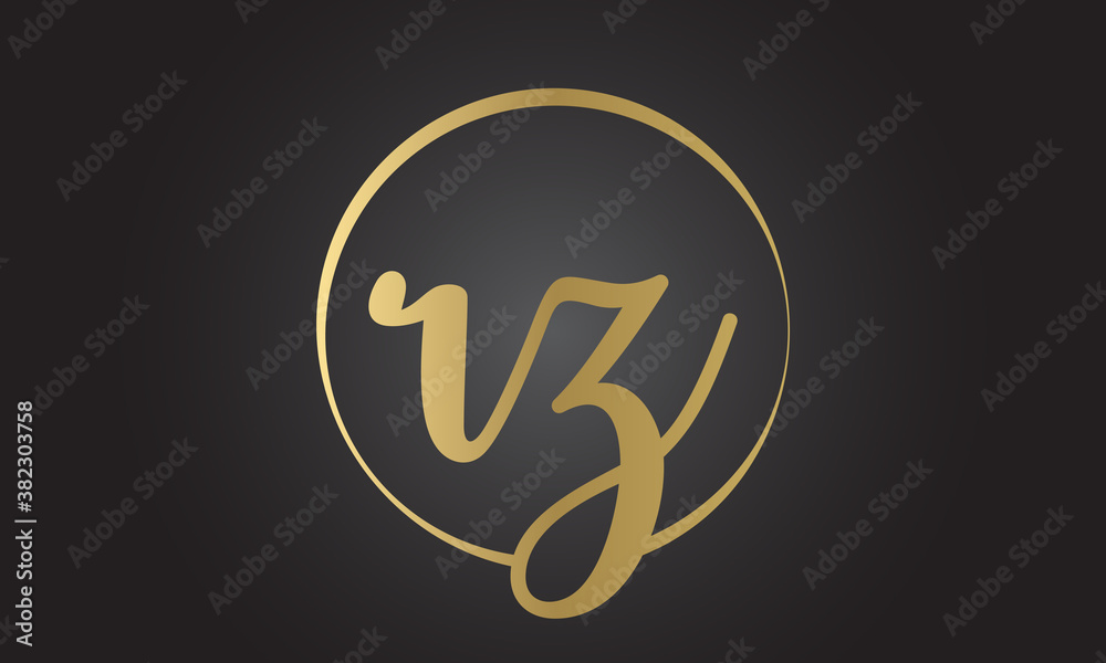 Initial rz letter logo with creative modern business typography vector ...