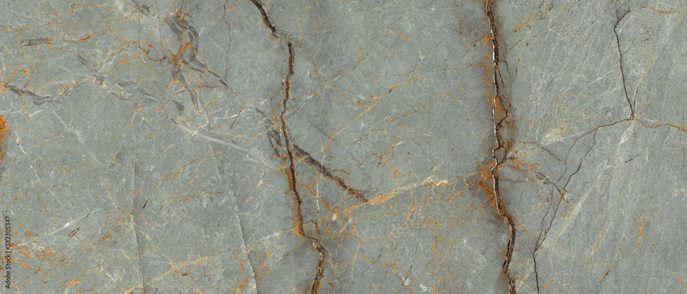 Rustic aqua colored marble texture background with brown curly veins ...