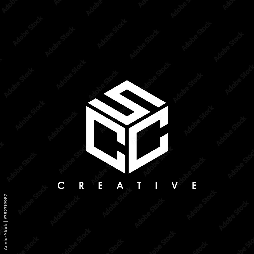SCC Initial Logo Design Vector Illustration Stock Vector | Adobe Stock