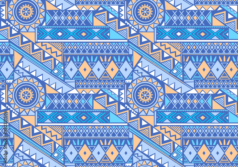 Blue Tribal Pattern Backgrounds